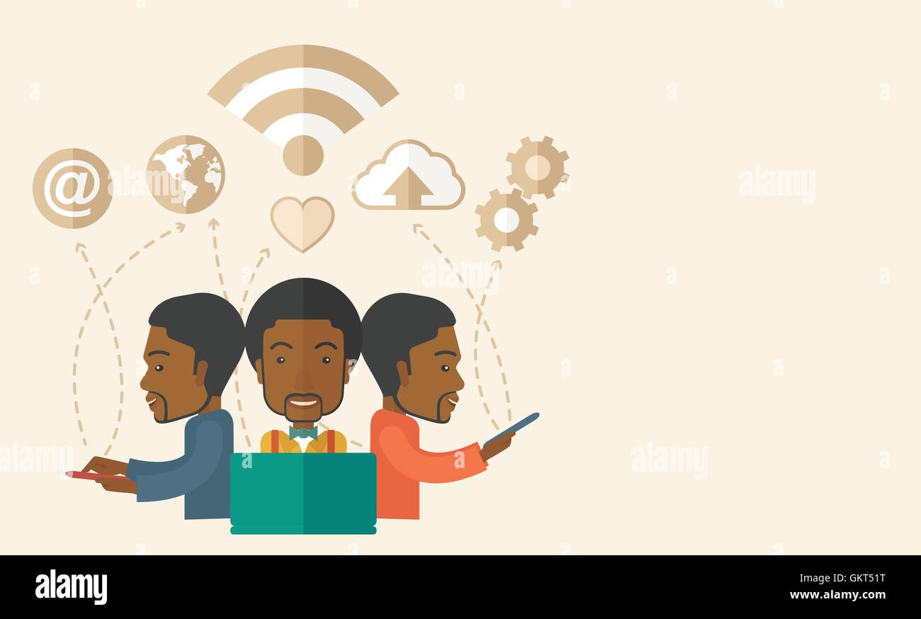 Modern businessman using mobile phone Stock Vector Images - Alamy