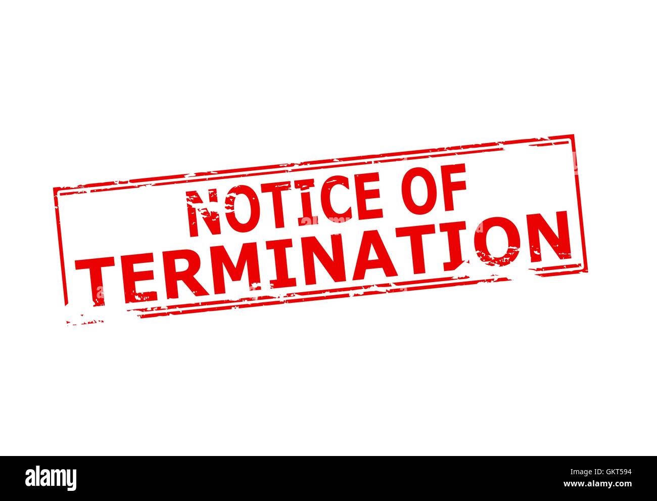 Notice of termination Stock Vector Image & Art - Alamy