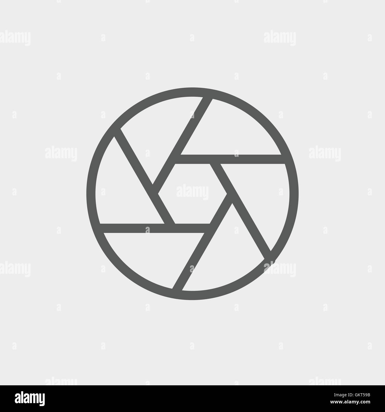 Camera shutter thin line icon Stock Vector Image & Art - Alamy