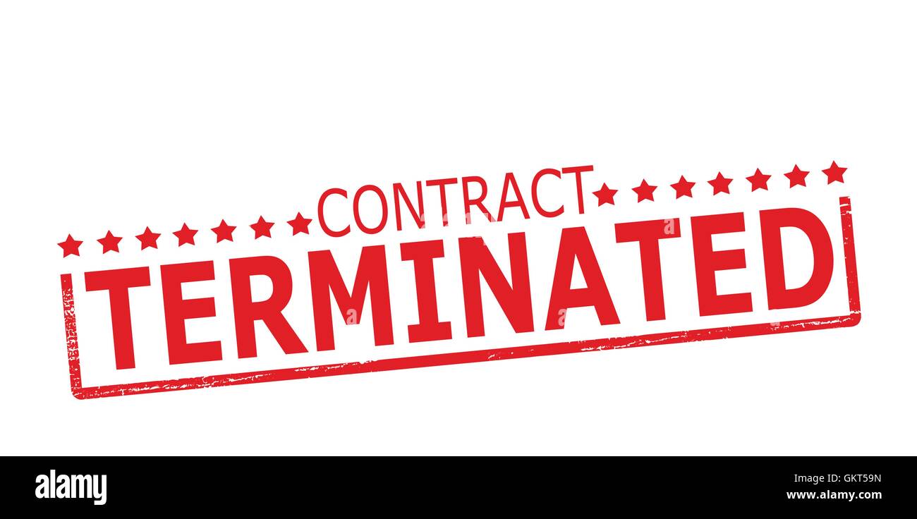 Rubber stamp text contract terminated hi-res stock photography and ...