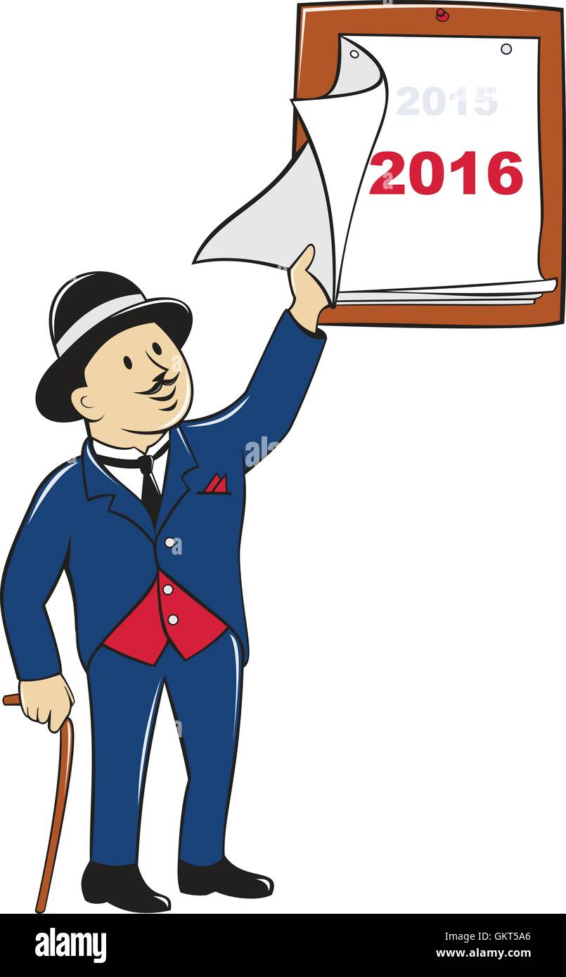 Man calendar cartoon hi-res stock photography and images - Alamy