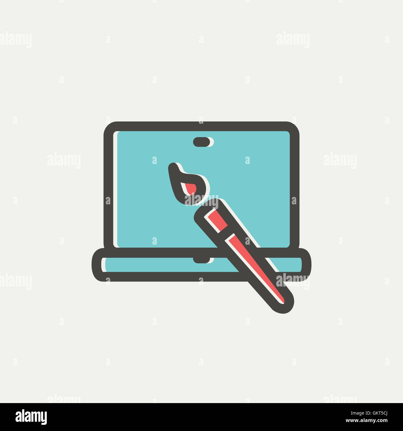 Laptop pen paper Stock Vector Images - Alamy