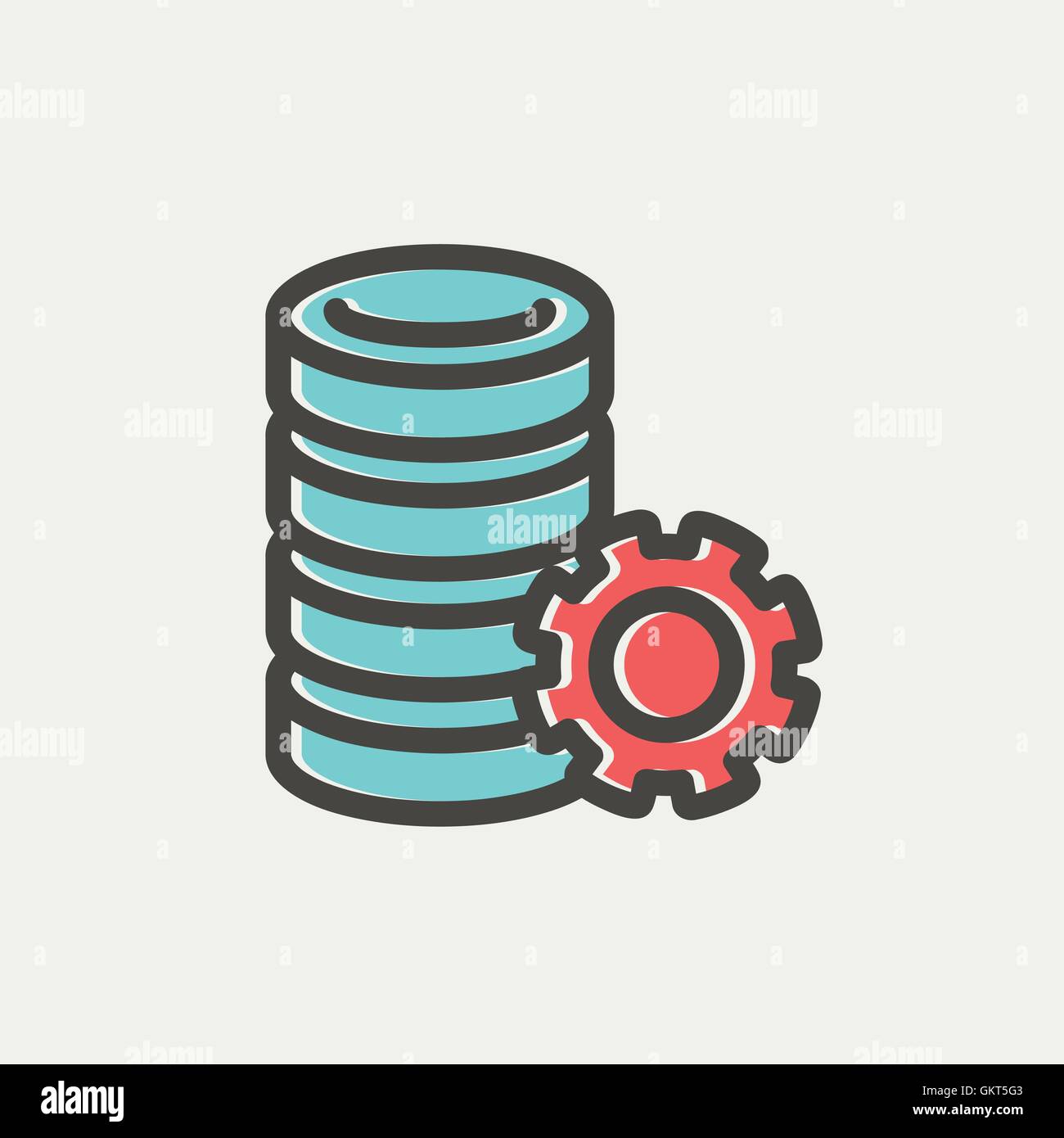 Computer gear linear icons Stock Vector Images - Alamy