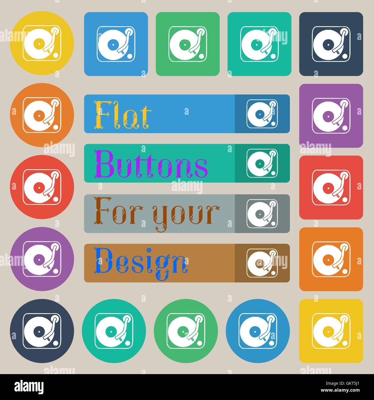 Gramophone record phonograph single Stock Vector Images - Alamy
