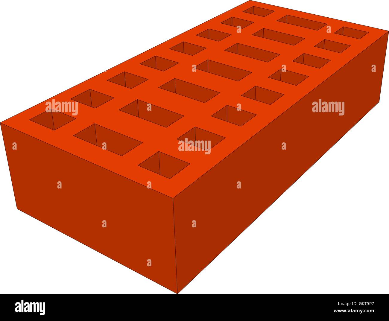 Brick on white. Vector illustration Stock Vector Image & Art - Alamy