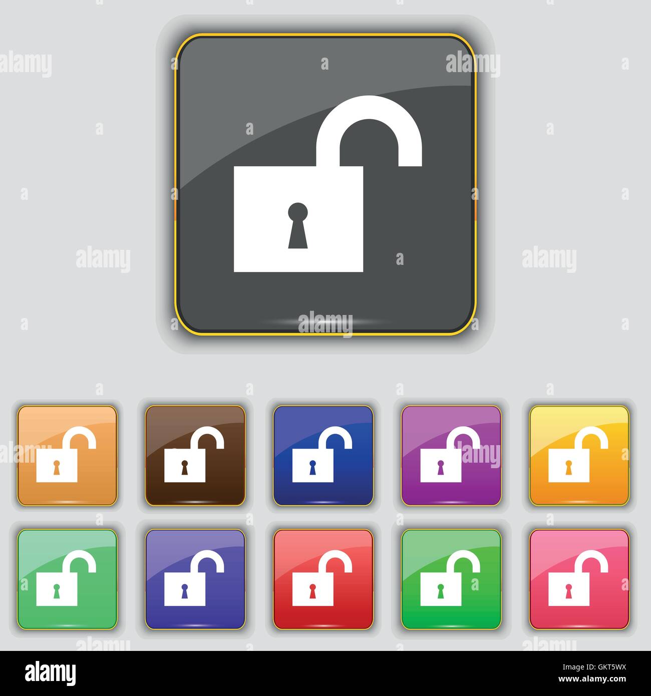 Push button to open the door Stock Vector Images - Alamy