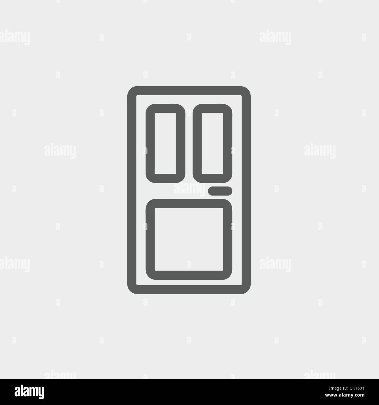 Front door thin line icon Stock Vector Image & Art - Alamy