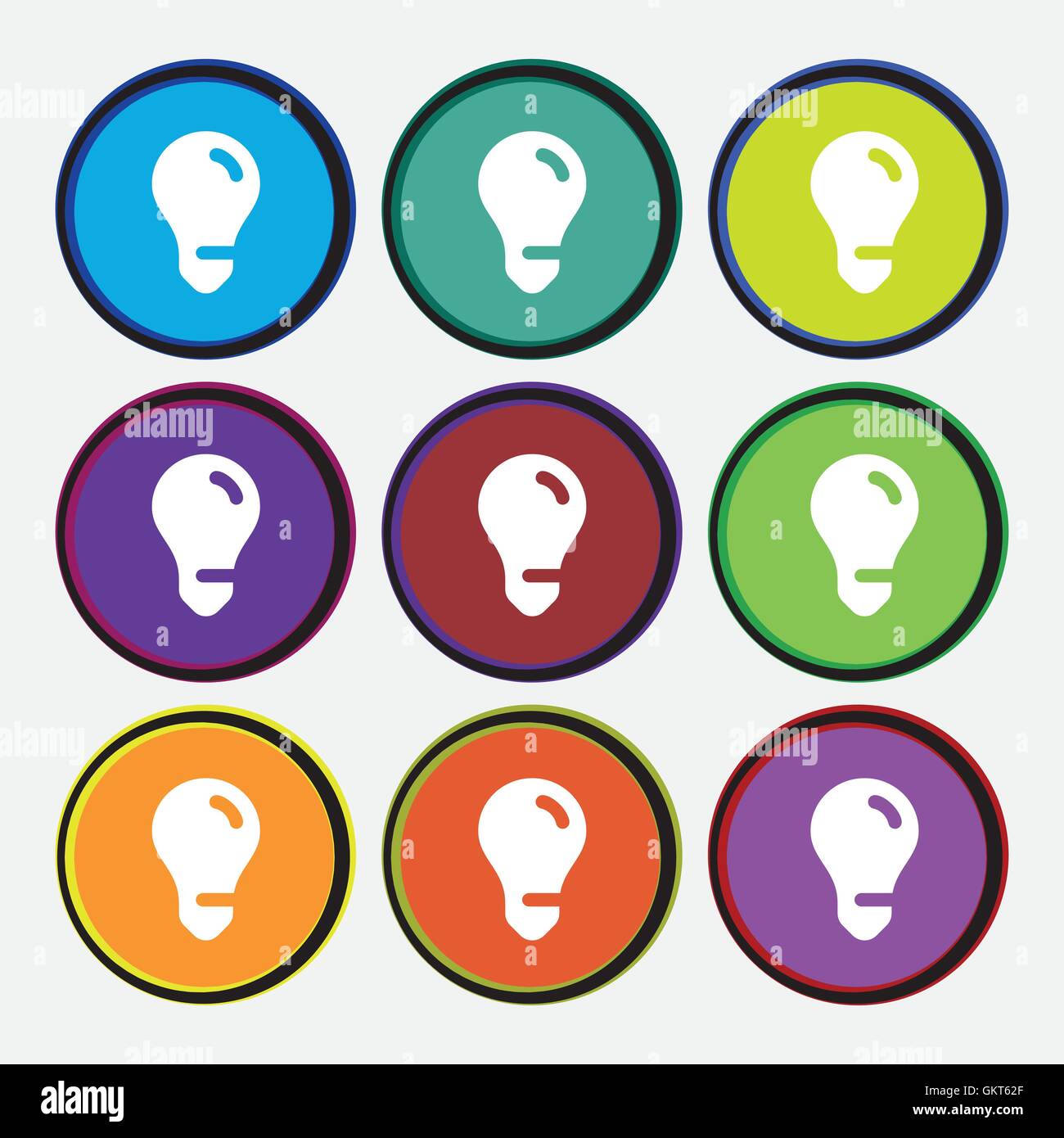 Multi colored light bulb lightbulb hi-res stock photography and images ...
