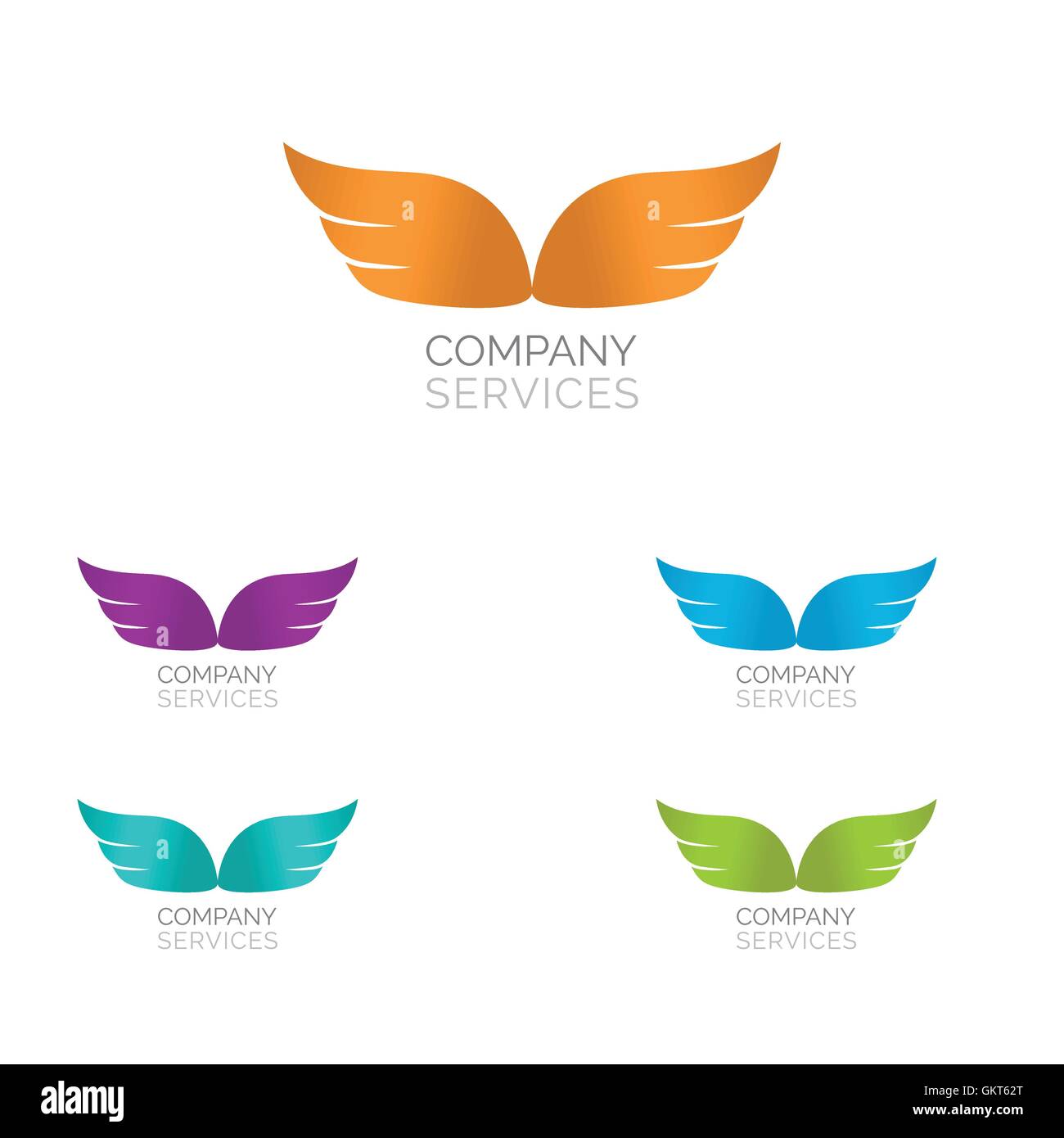 Abstract simple wings logo. Vector logo icon Stock Vector Image & Art ...