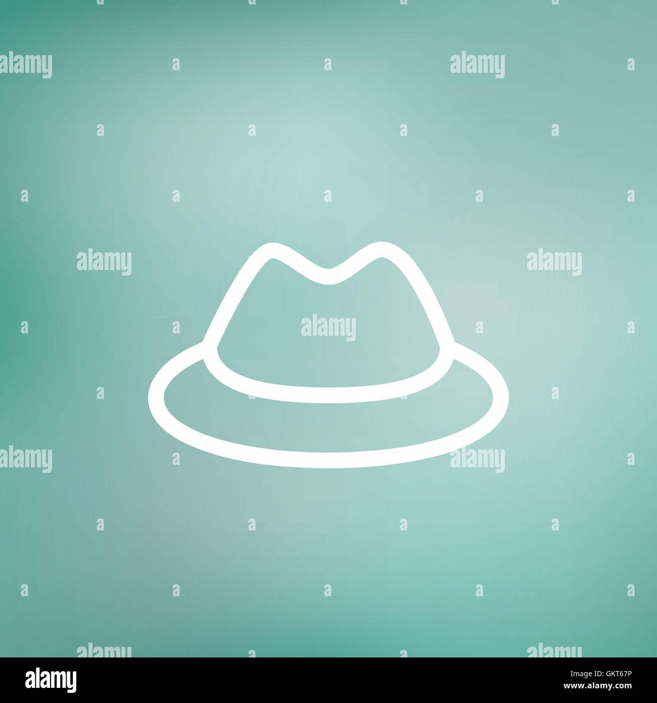 Classic hat thin line icon Stock Vector Image & Art - Alamy