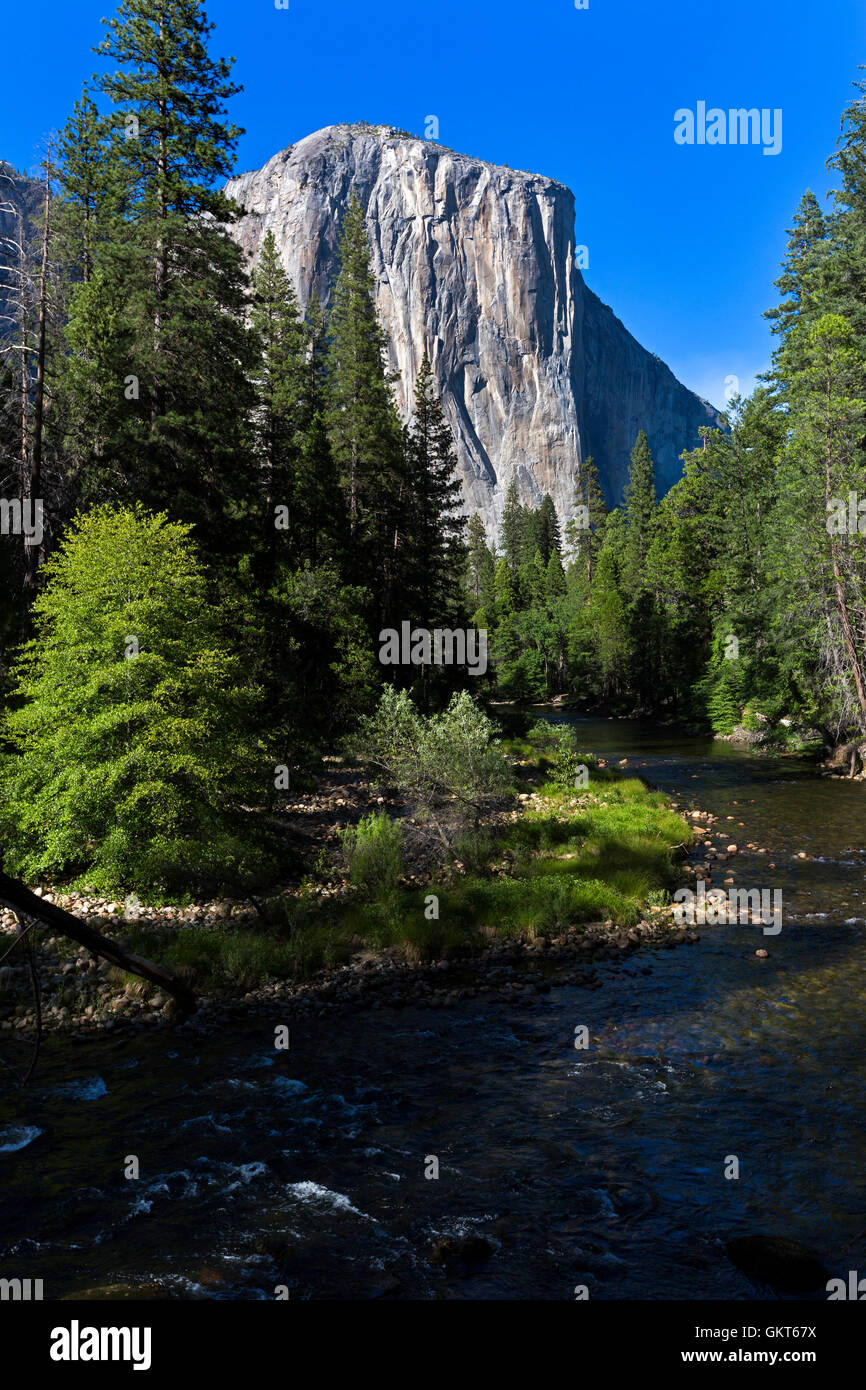 This is a late-afternoon view of the majestic granite formation know as ...