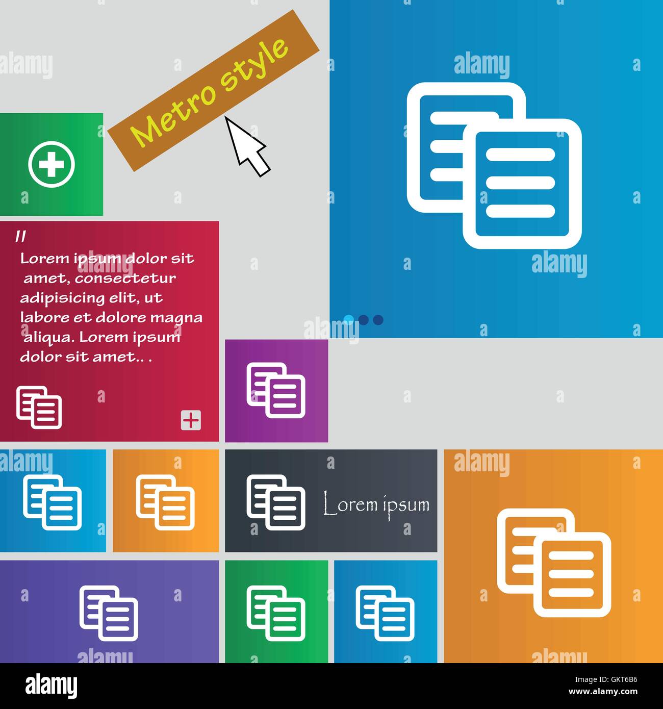 copy icon sign. buttons. Modern interface website buttons with cursor pointer. Vector Stock ...
