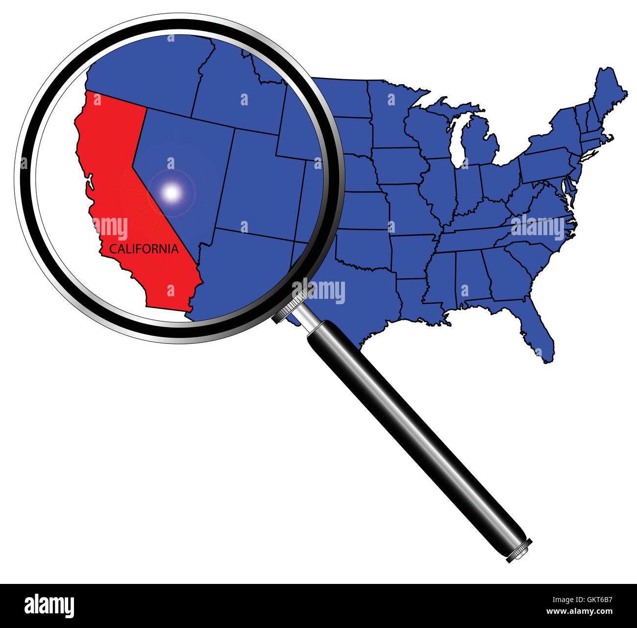 California state map hi-res stock photography and images - Alamy