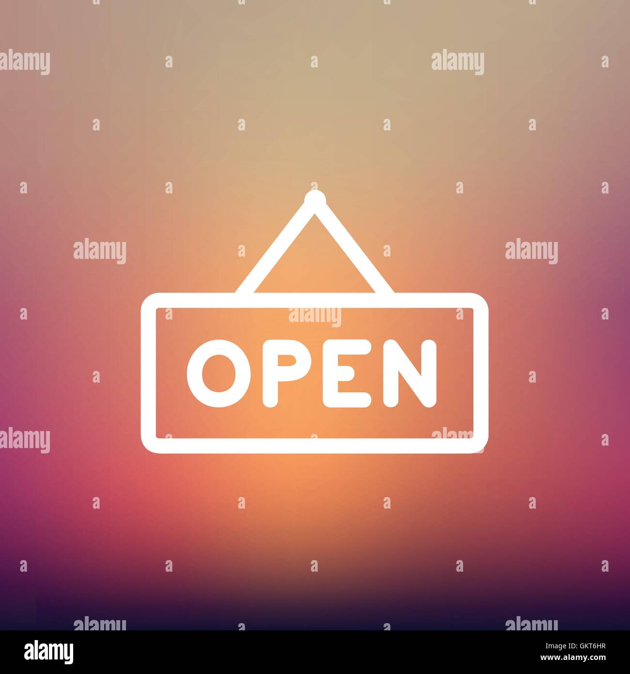 Front window with open sign Stock Vector Images - Alamy