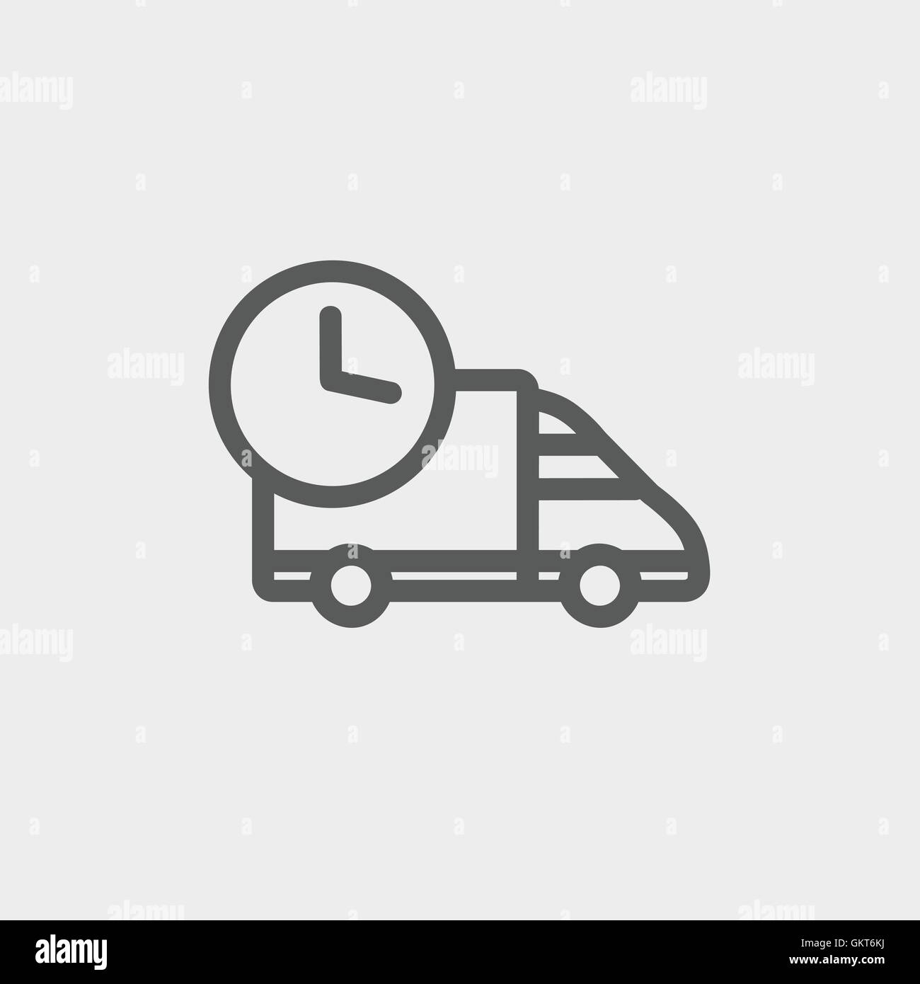 On time delivery thin line icon Stock Vector Image & Art - Alamy