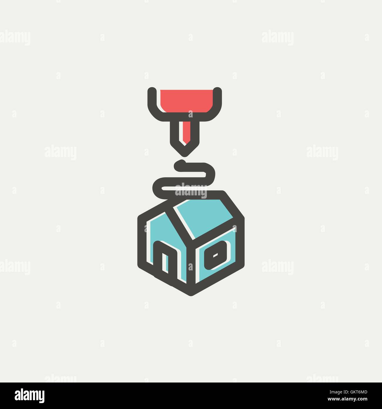 Futuristic 3D printer thin line icon Stock Vector Image & Art - Alamy Futuristic 3D printer thin line icon Stock Vector Image & Art - Alamy