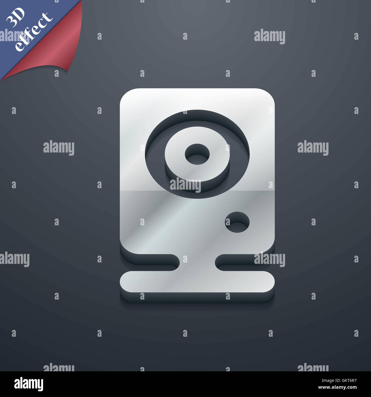 Web cam icon symbol. 3D style. Trendy, modern design with space for ...