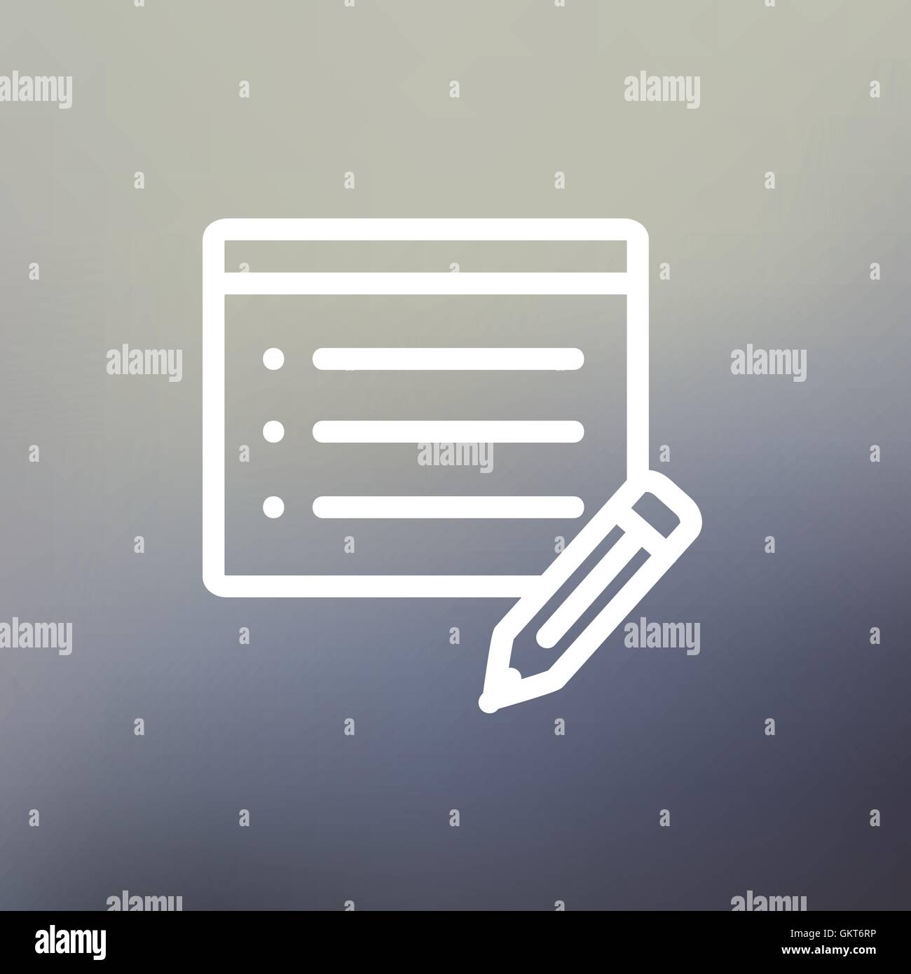 Pencil icon linear vector Stock Vector Images - Alamy