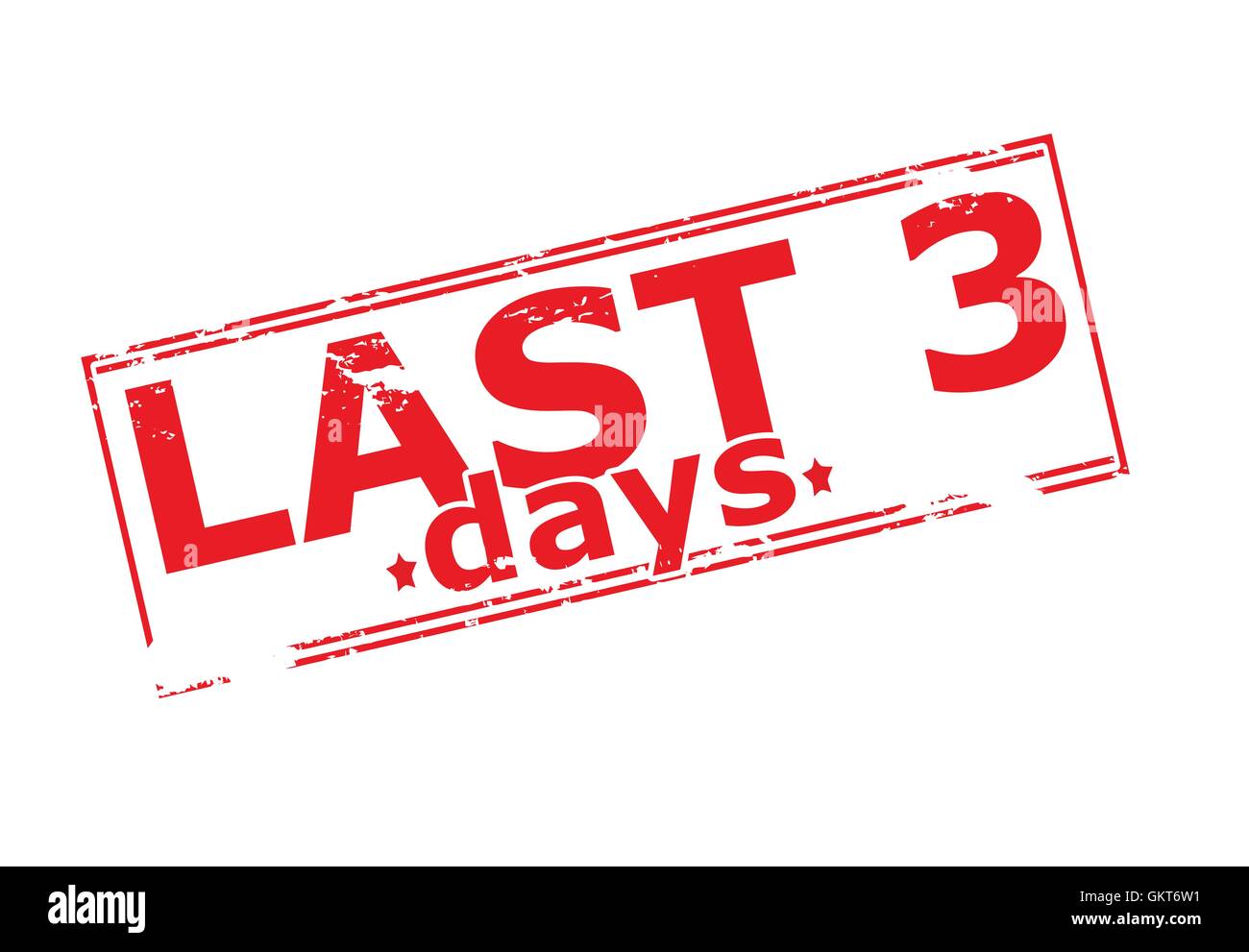Last three days Stock Vector Image & Art - Alamy