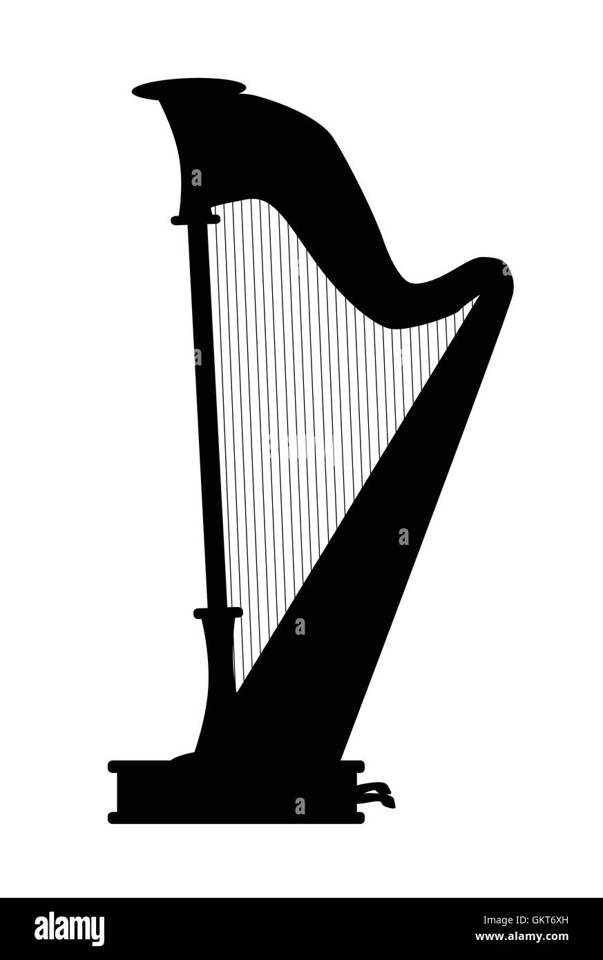Harp art Stock Vector Images - Alamy