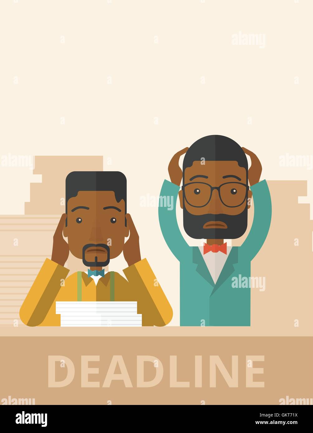 Office stressed employees Stock Vector Images - Alamy