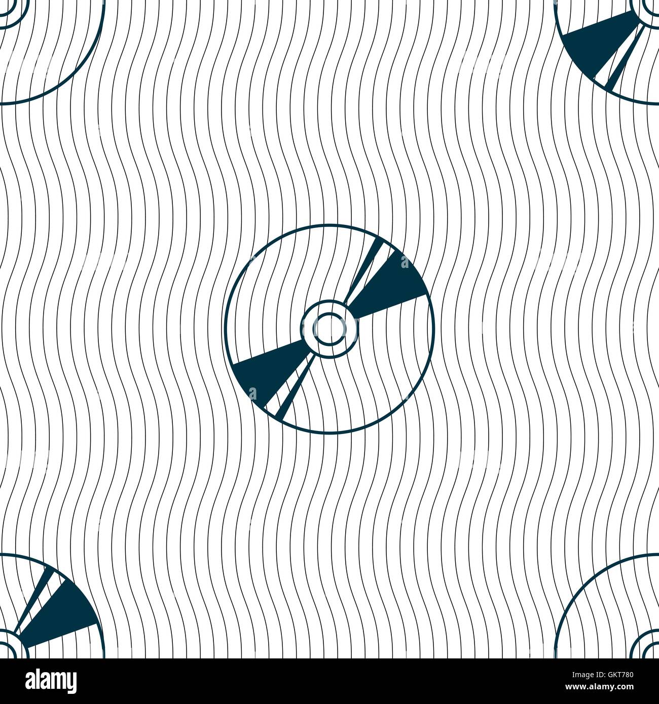 Cd, DVD, compact disk, blue ray icon sign. Seamless pattern with ...