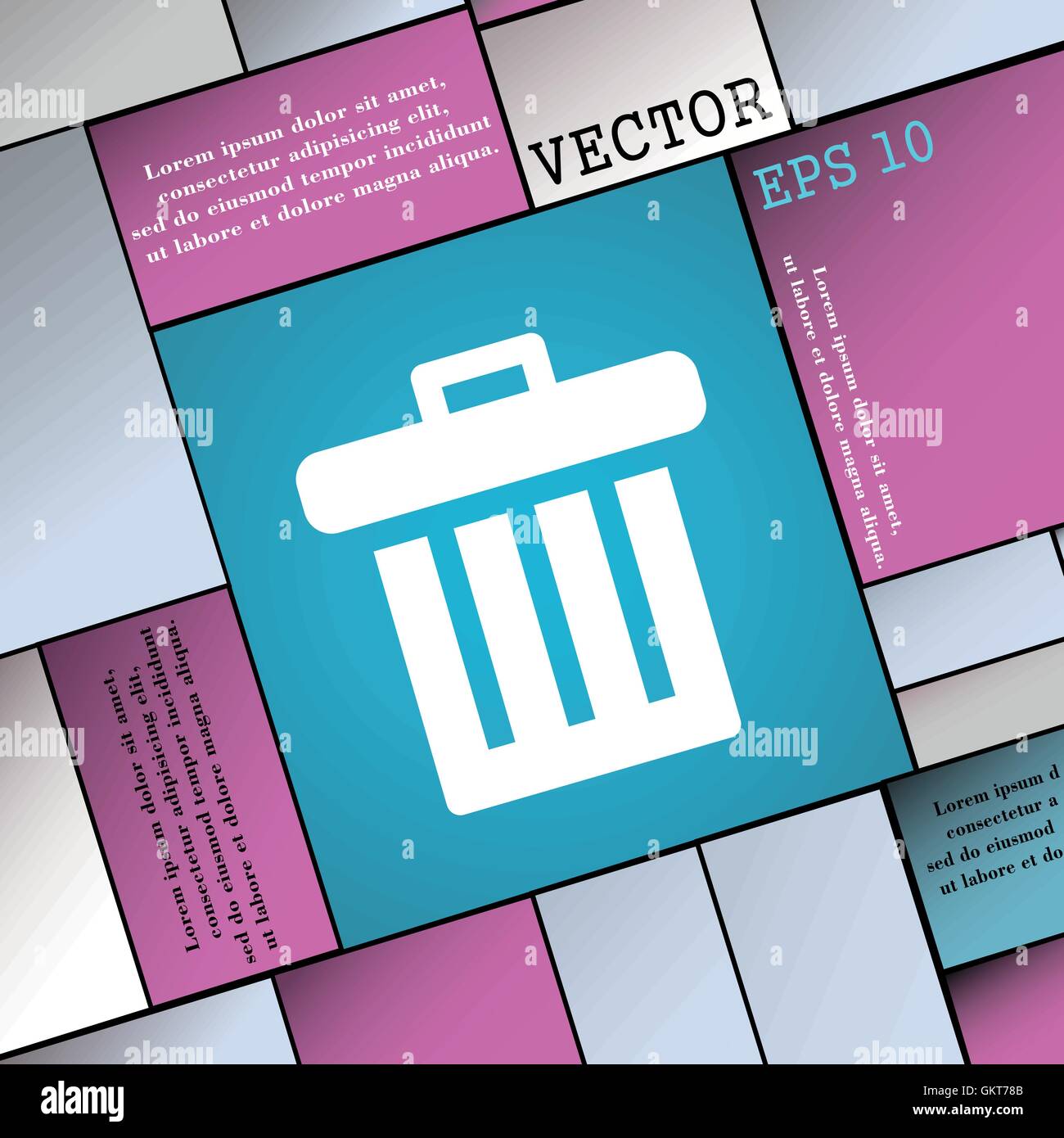 Recycle bin icon sign. Modern flat style for your design. Vector Stock ...