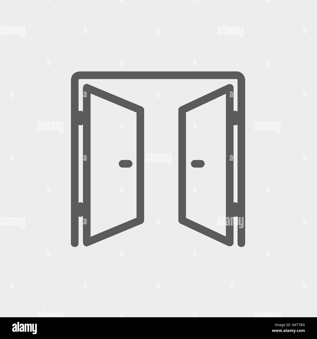 Door knob icon outline Stock Vector Images - Alamy