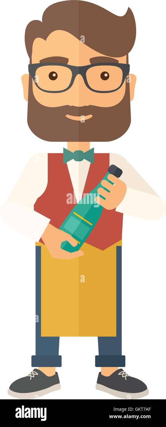 Man holding alcoholic beverage Stock Vector Images - Alamy