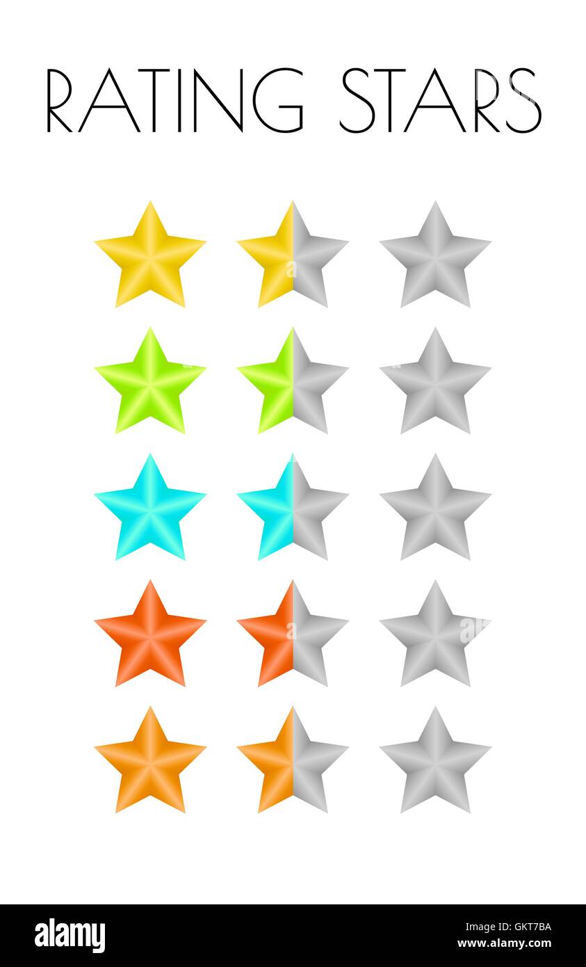 Vector rating stars isolated Cut Out Stock Images & Pictures - Alamy