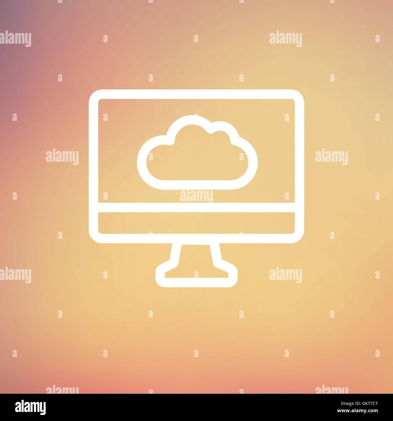 Global monitor icon outline hi-res stock photography and images - Alamy