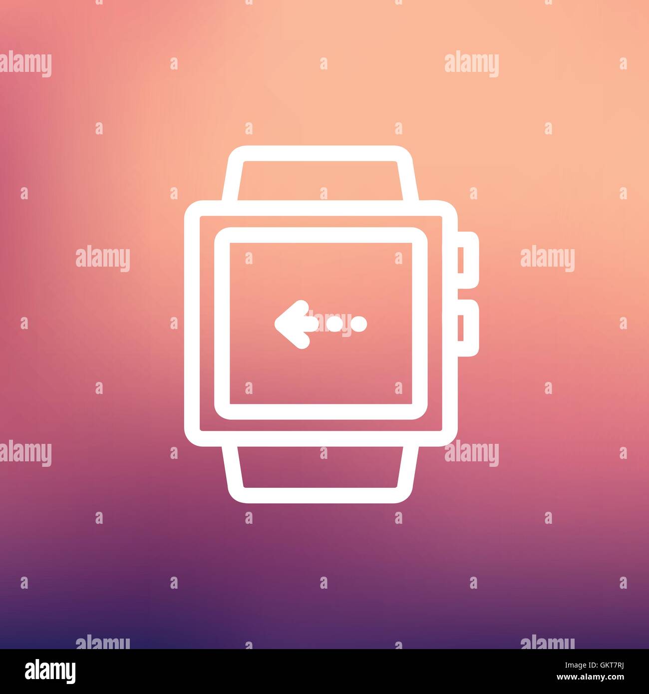 Smart watch icon outline hi-res stock photography and images - Alamy