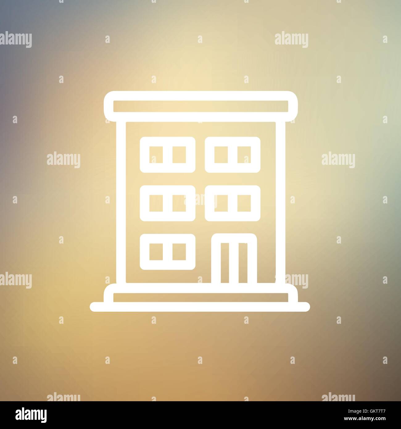 Residential building thin line icon Stock Vector Image & Art - Alamy