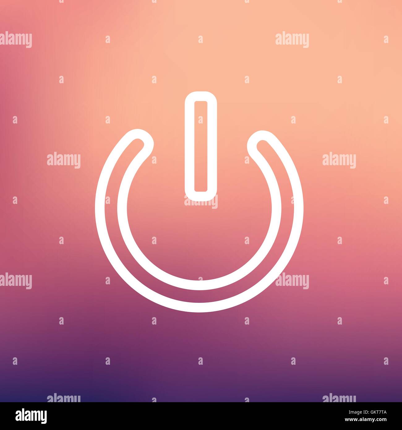 Power start button thin line icon Stock Vector Image & Art - Alamy