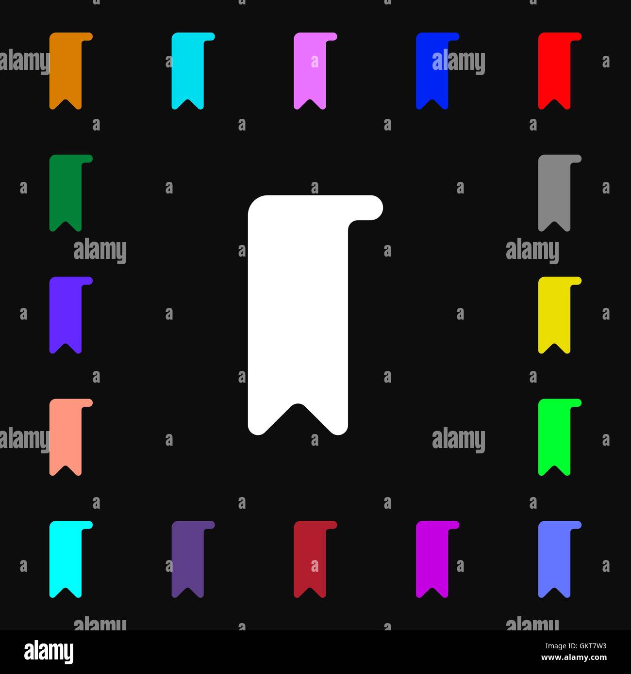bookmark icon sign. Lots of colorful symbols for your design. Vector ...