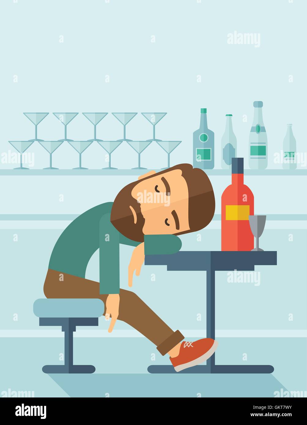 Drunk people in nightclub Stock Vector Images - Alamy