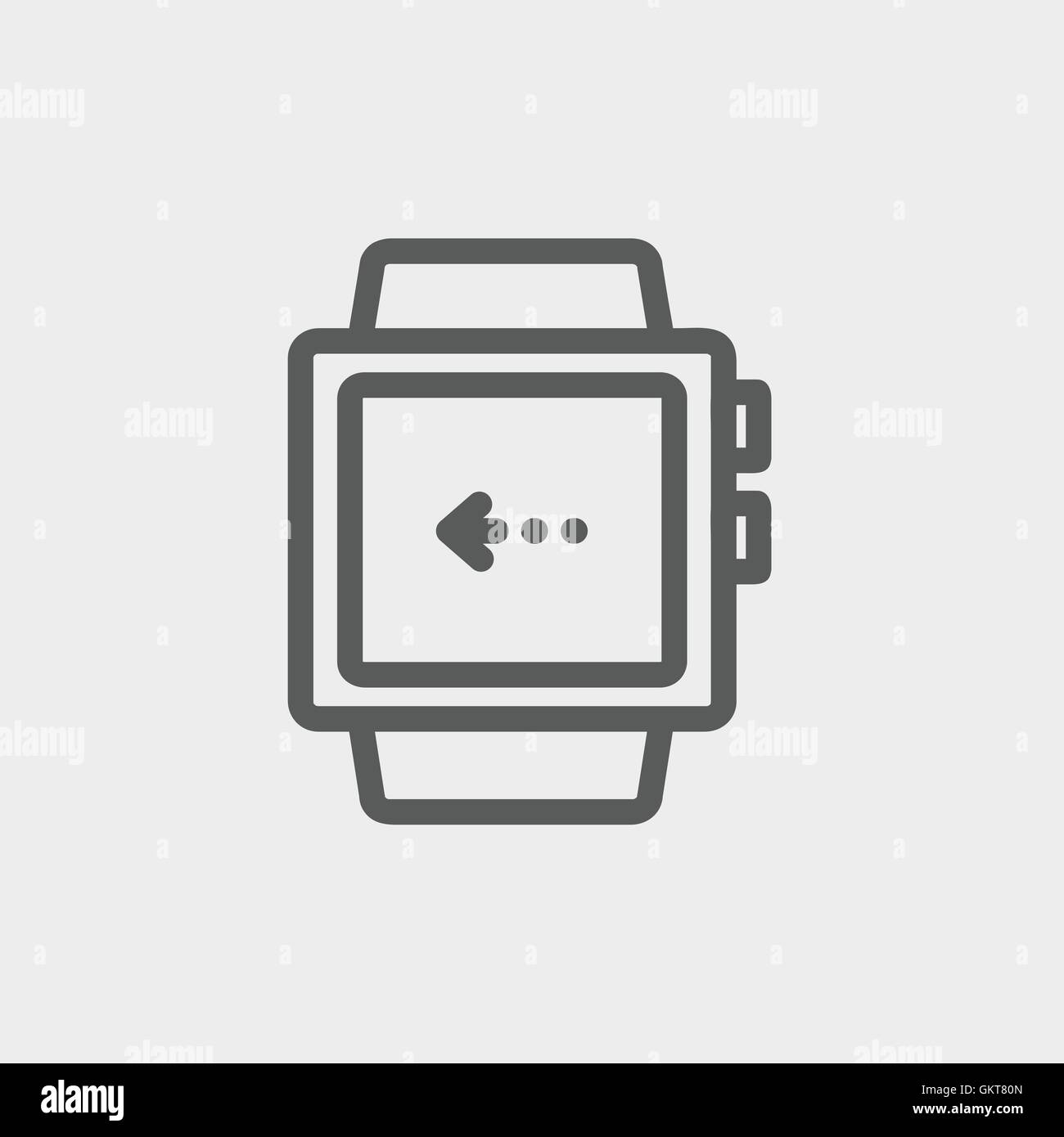 Smart watch icon outline hi-res stock photography and images - Alamy