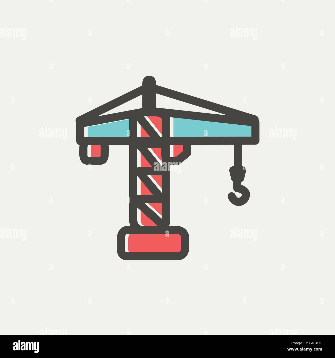 Crane machine thin line icon Stock Vector Image & Art - Alamy