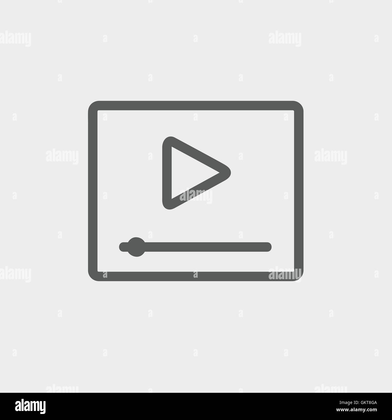 Play button with fast forward thin line icon Stock Vector Image & Art ...