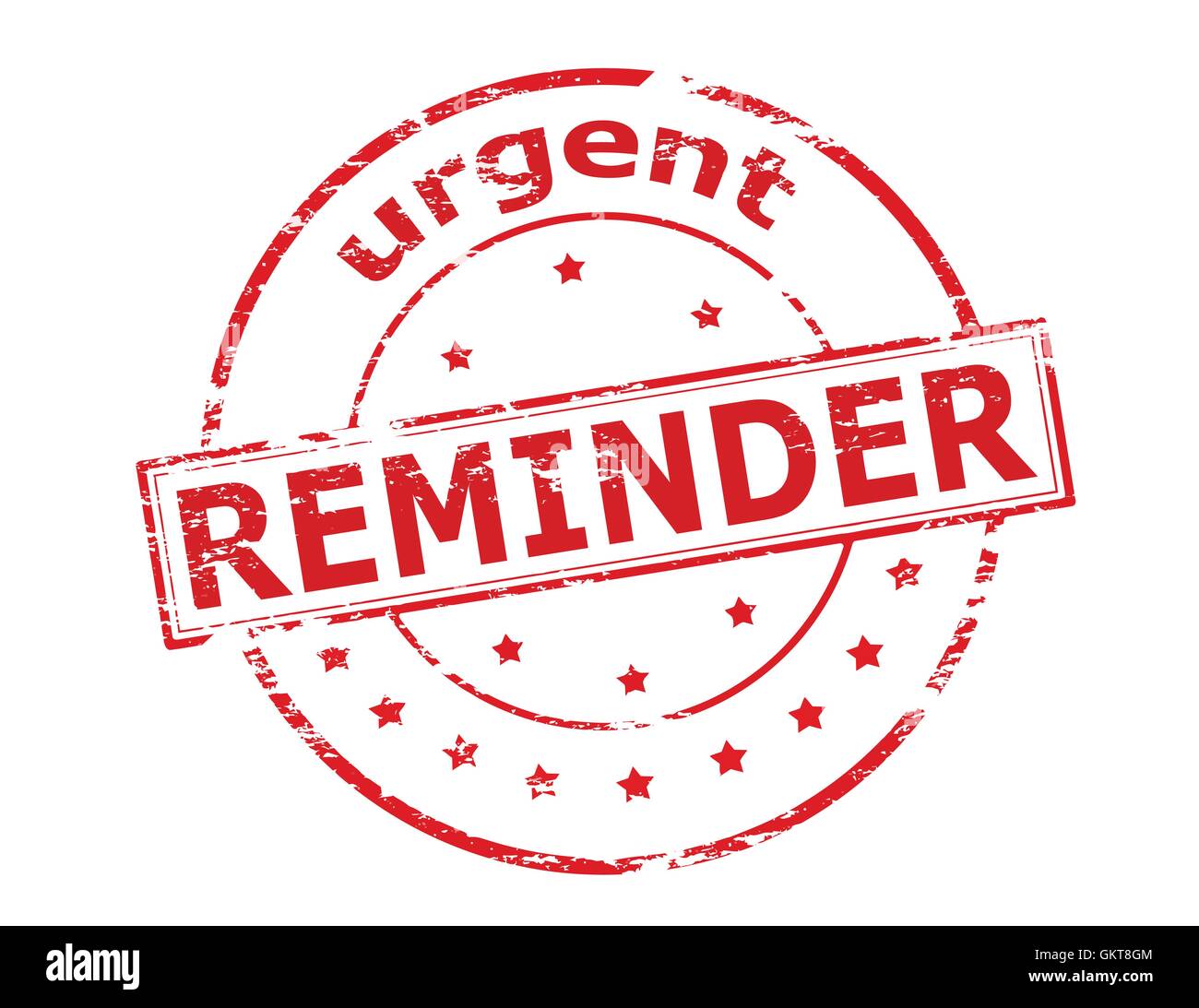 Urgent reminder Stock Vector Image & Art - Alamy