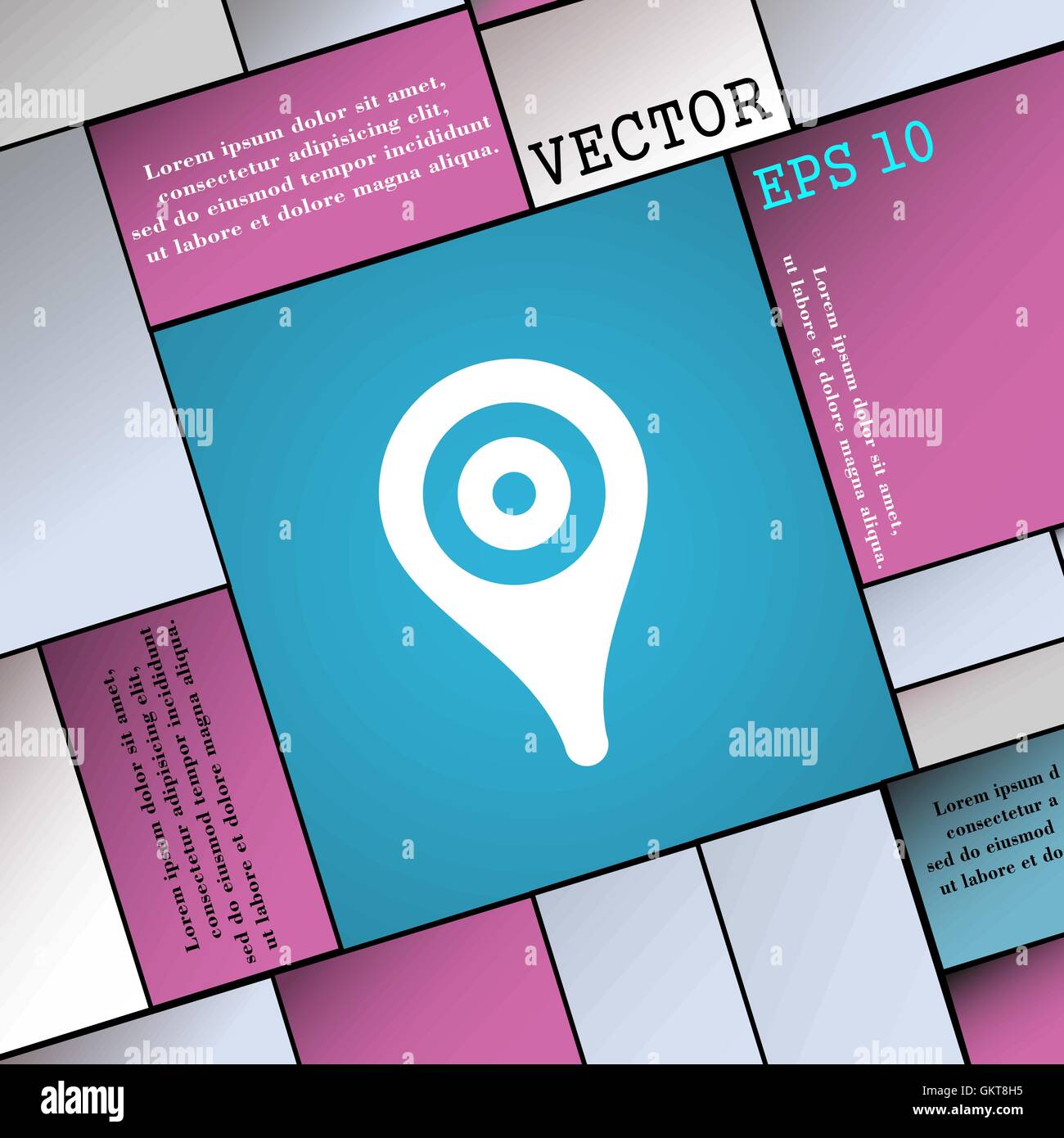 Map Pointer Gps Location Icon Sign Modern Flat Style For Your Design Vector Stock Vector