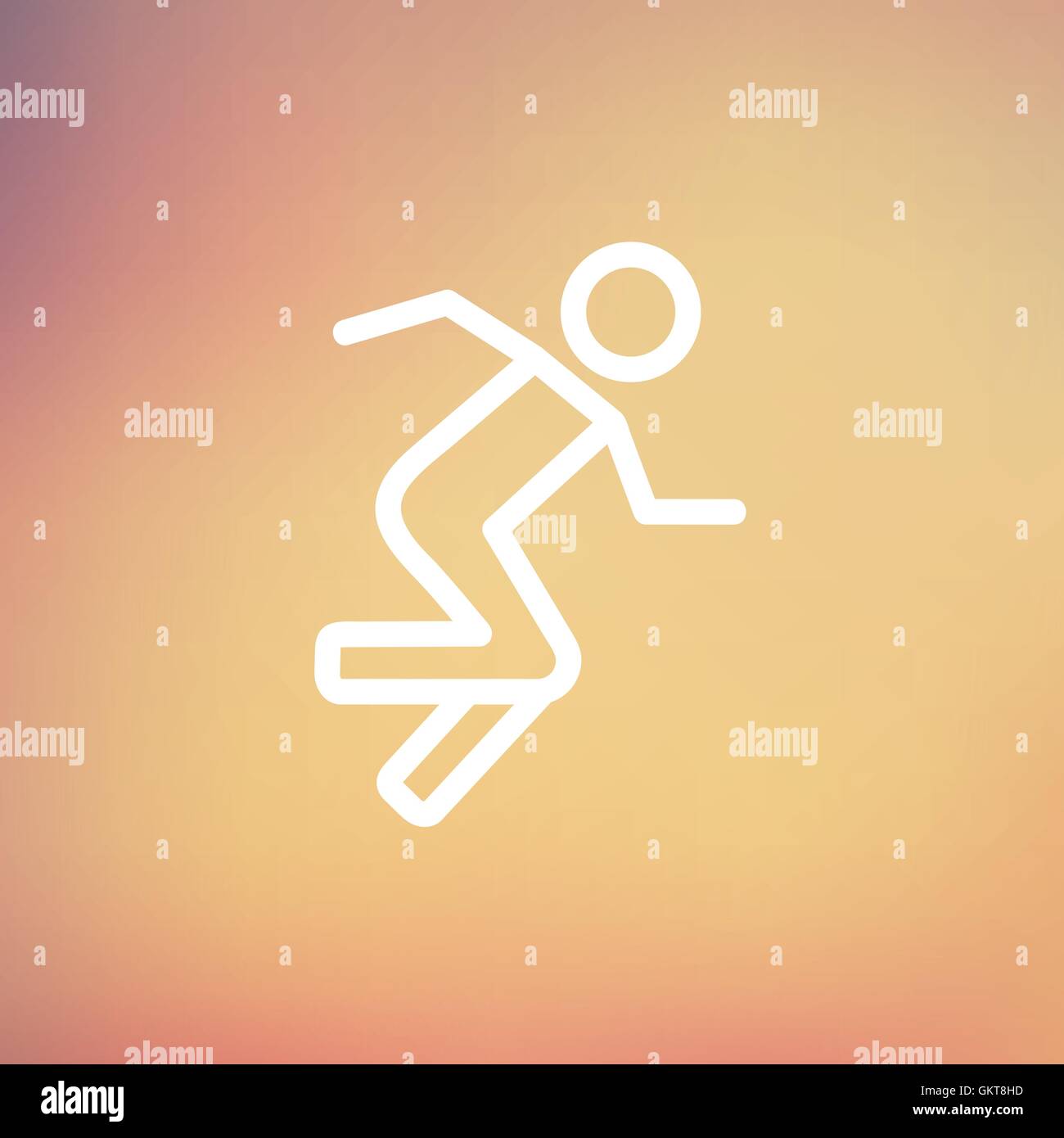 Running man thin line icon Stock Vector Image & Art - Alamy