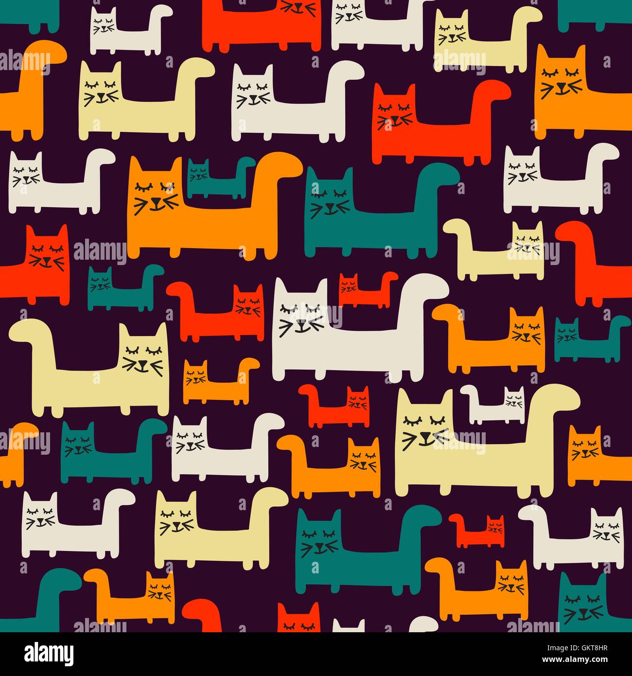 Seamless feline Stock Vector Images - Alamy