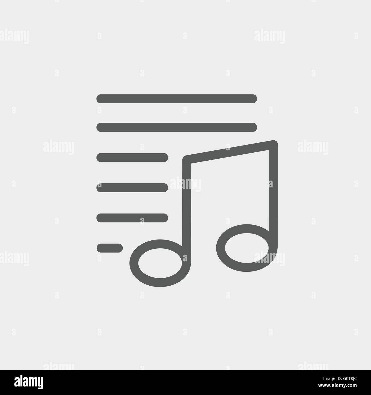 Musical note outline hi-res stock photography and images - Alamy