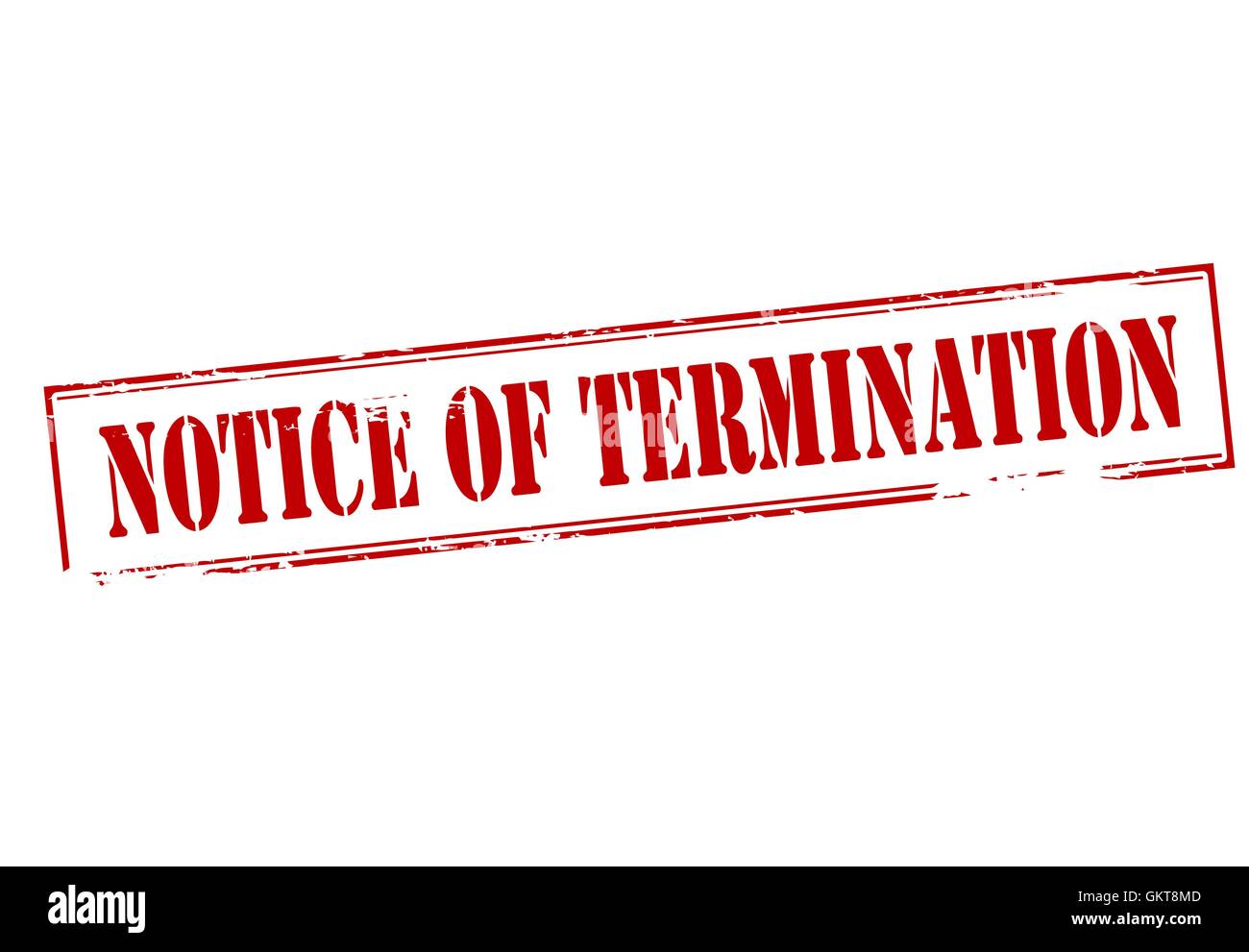 Notice of termination Stock Vector Image & Art - Alamy