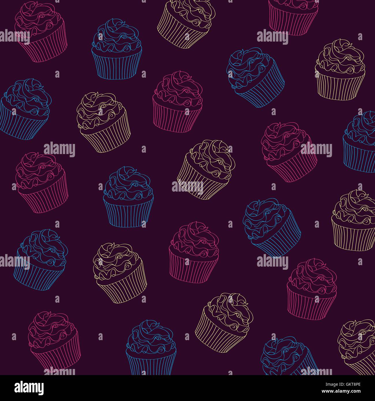 Cupcake patterns hi-res stock photography and images - Alamy