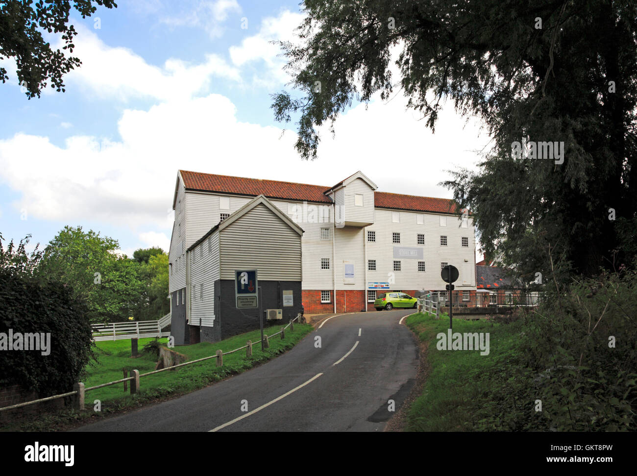 A view of the converted watermill at Stoke Holy Cross, Norfolk, England ...