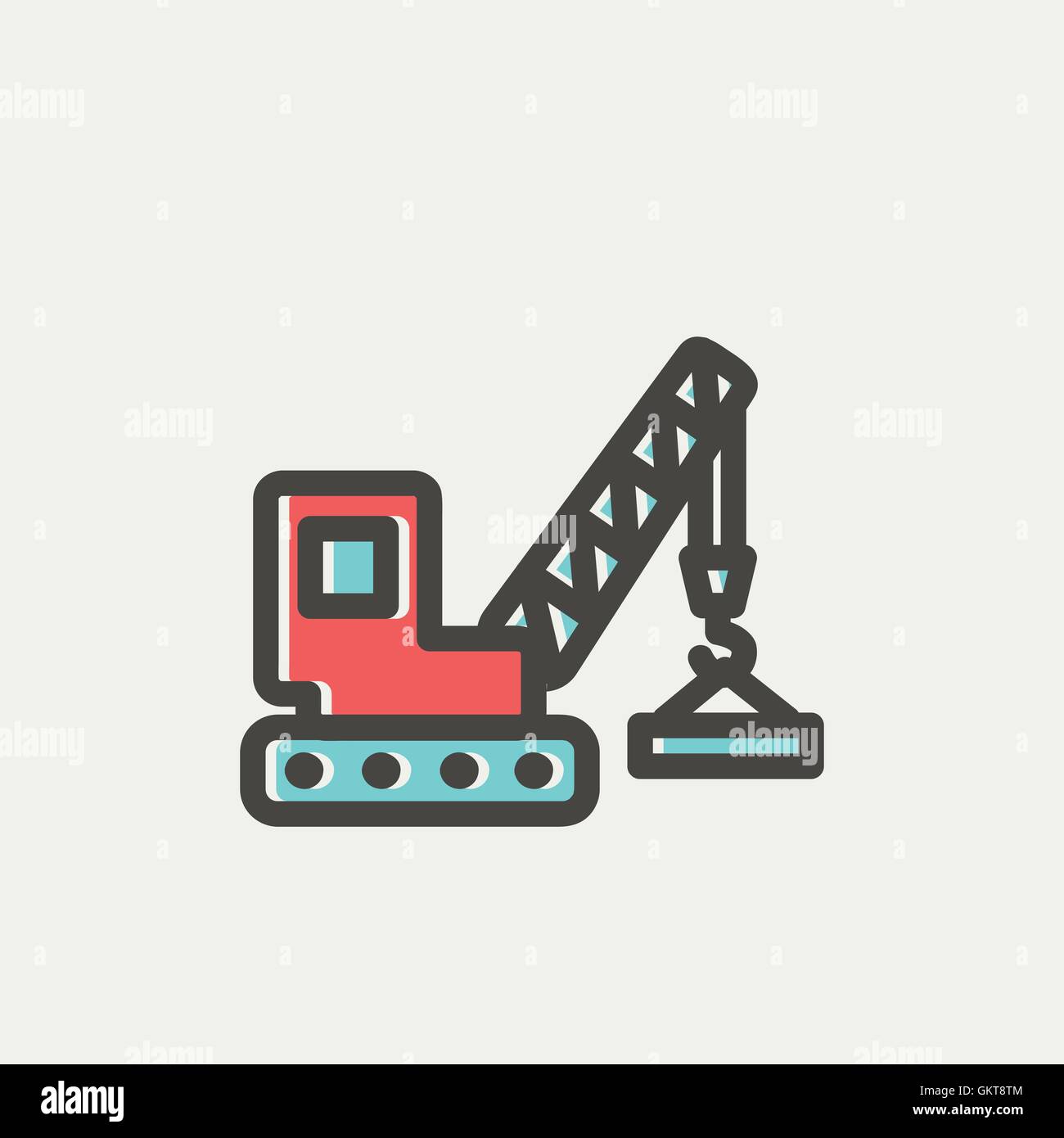 Crane hook icon linear Stock Vector Images - Alamy