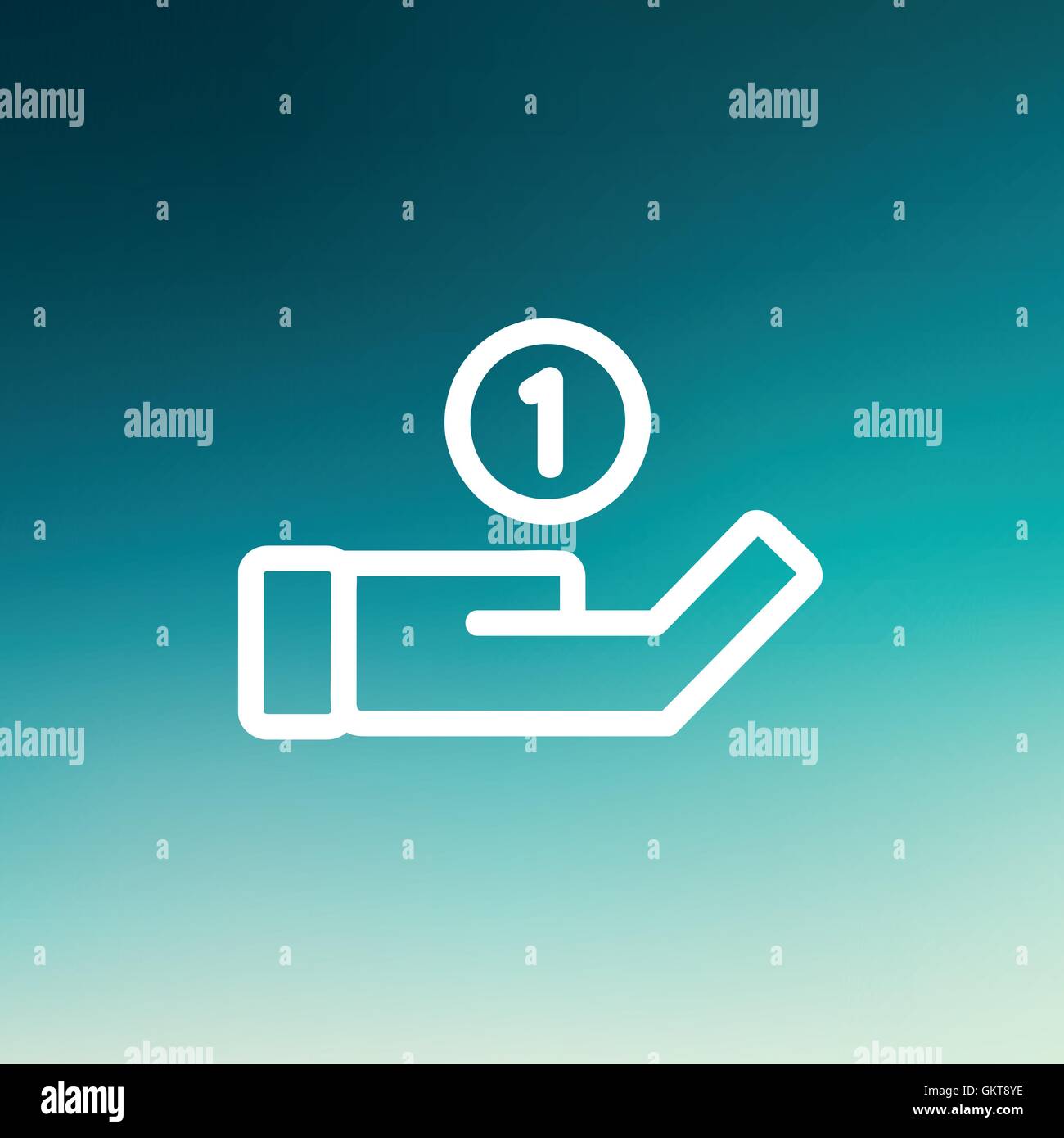 Hand person holding coins Stock Vector Images - Alamy