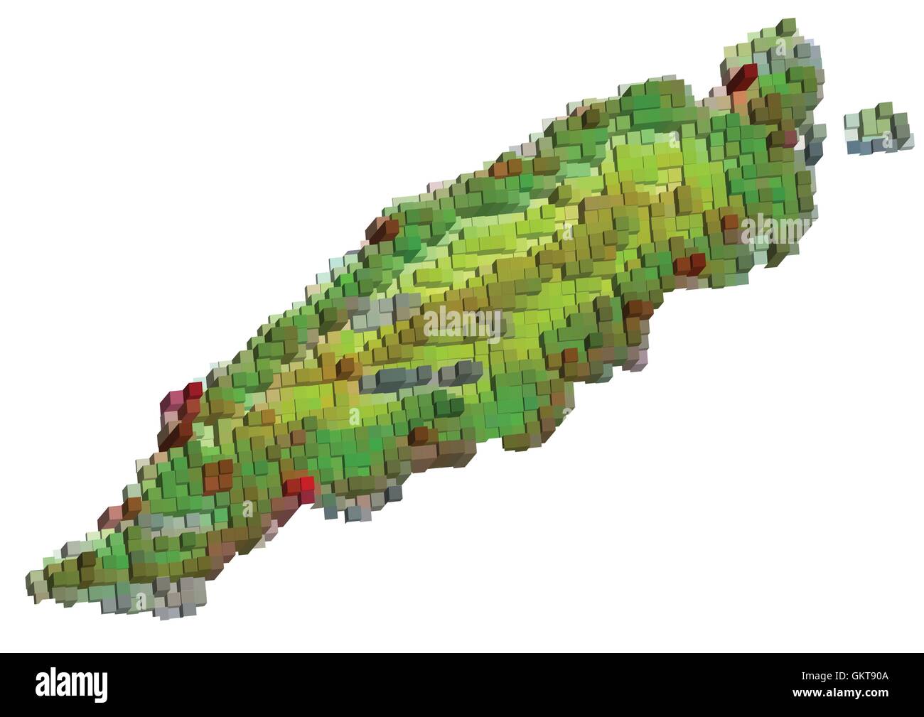 tobago abstract map isolated on white background Stock Vector Image ...